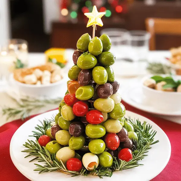 Olive Christmas Tree Appetizer