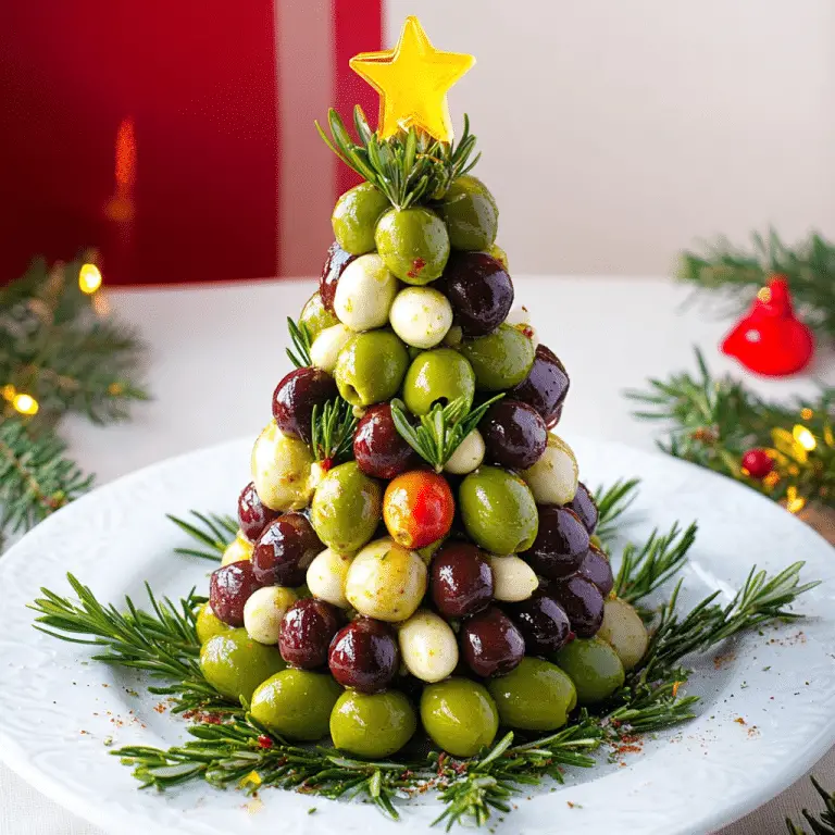 Olive Christmas Tree Appetizer