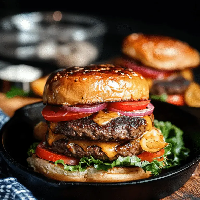 Cast Iron Skillet Burgers